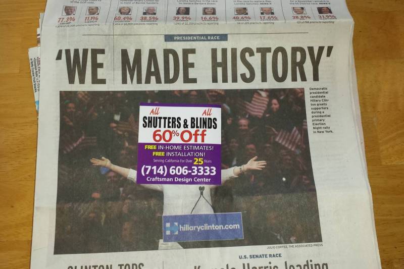 Today’s Headlines: “WE MADE HISTORY” – Tacky Raccoons