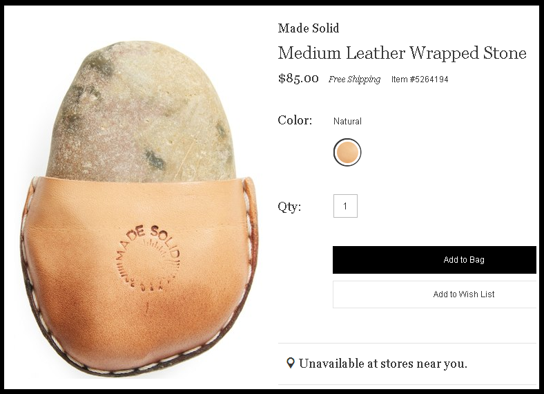 Another Great Gift Idea: Medium Leather Wrapped Stone – Tacky Raccoons