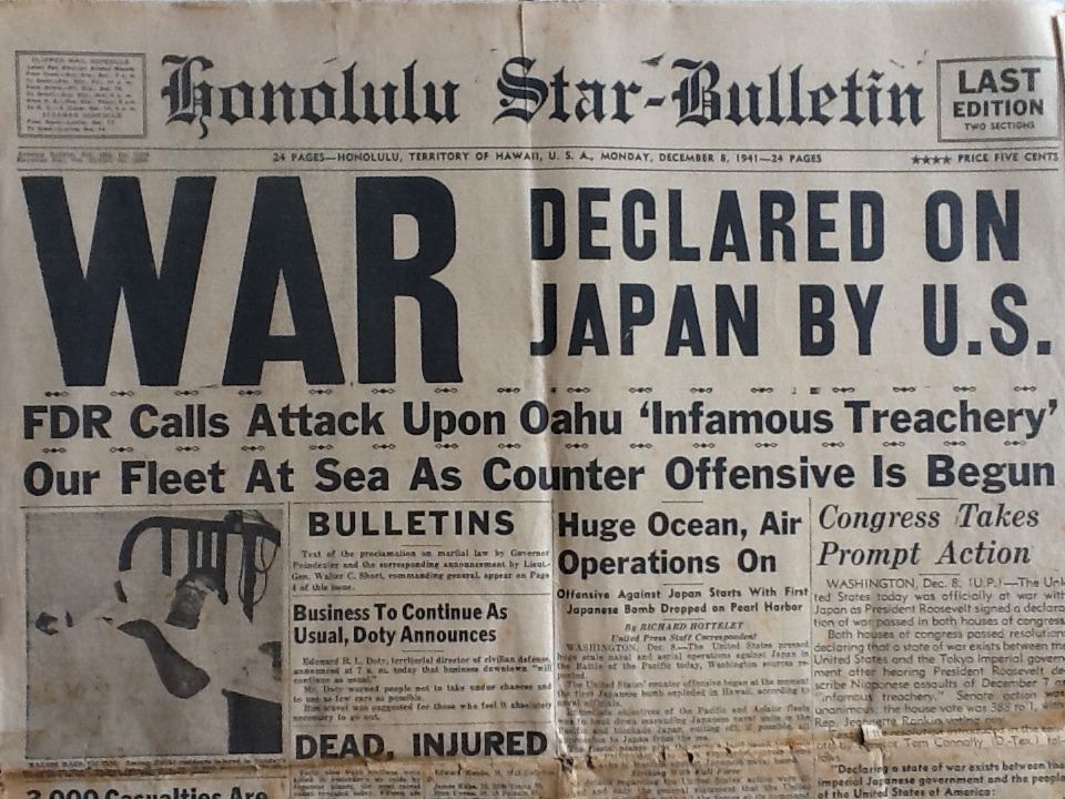 We Remember- 7 December 1941 – Tacky Raccoons