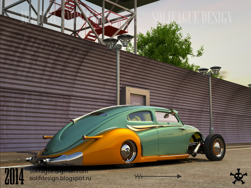 Retro-Future Beetle Stretcher – Tacky Raccoons